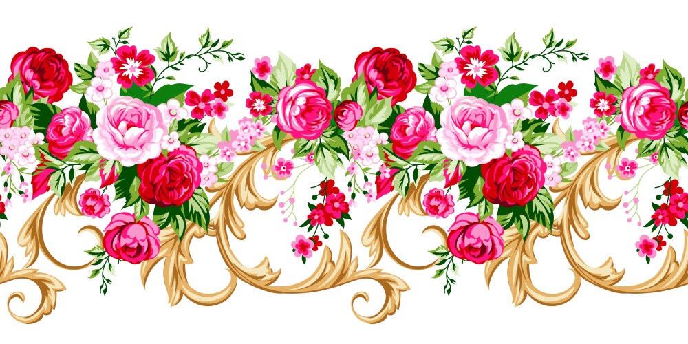 Red roses border Royalty Free Vector Image - VectorStock