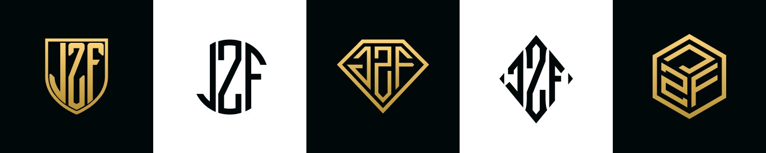 Initial letters jri logo designs bundle Royalty Free Vector