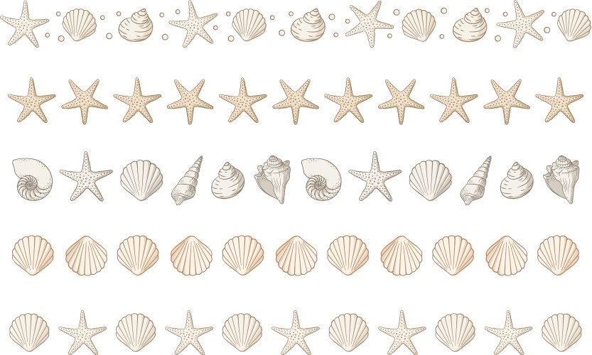 Sea Shell Border Vector Images (over 1,200)