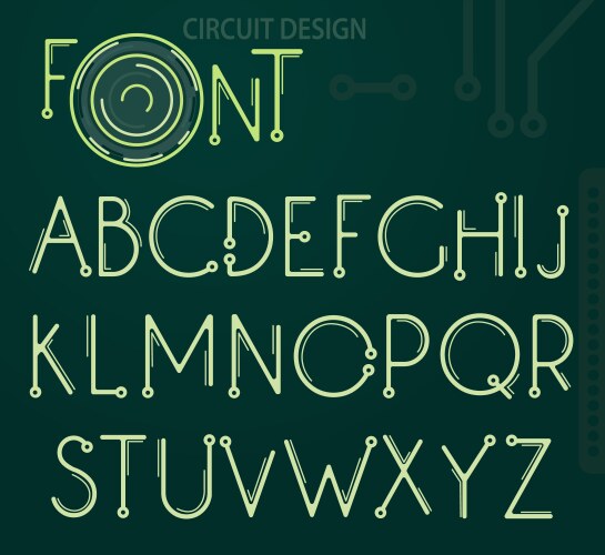 Circuit Board Font Vector Images (over 540)