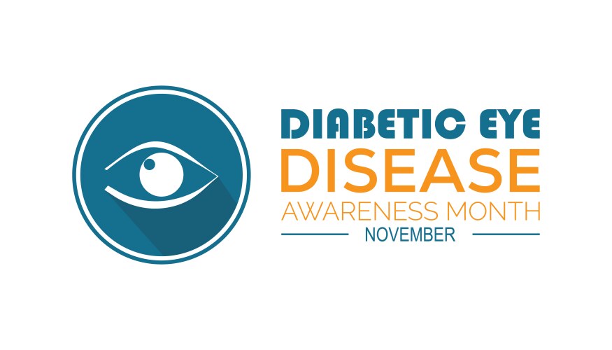 Diabetic eye disease awareness month Royalty Free Vector