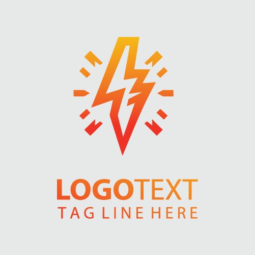 Electric bolt logo Royalty Free Vector Image - VectorStock