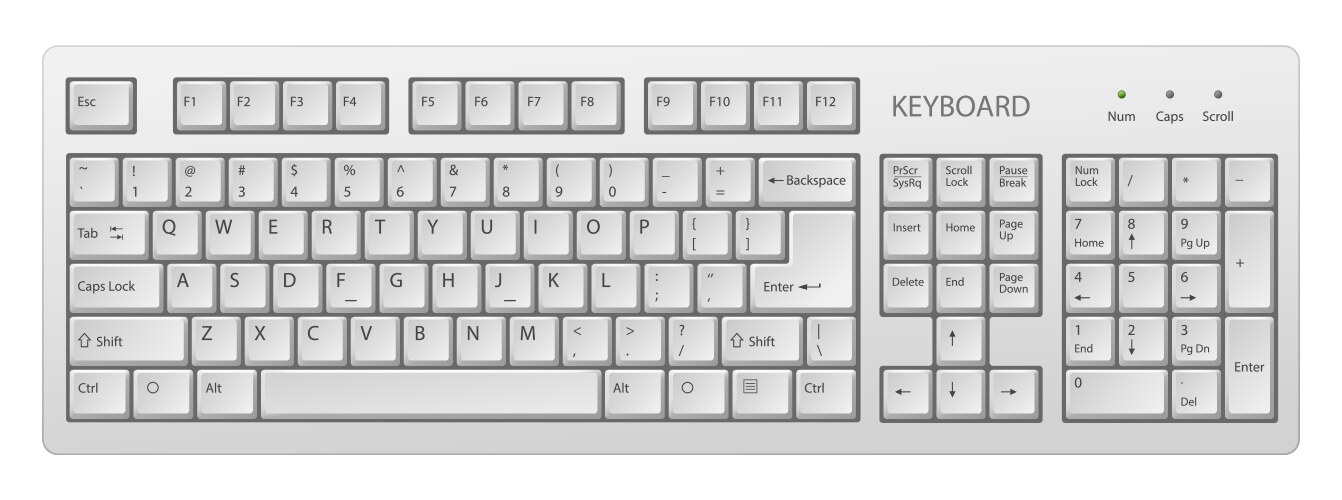 Arabic computer keyboard Royalty Free Vector Image