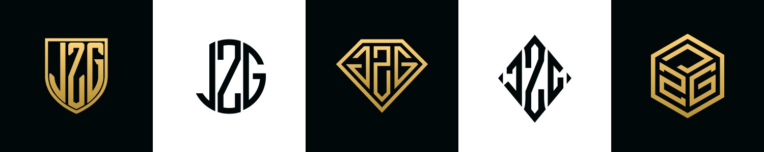 Initial letters jri logo designs bundle Royalty Free Vector