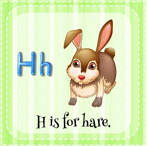 Letter H Flashcards Vector Images (over 360)