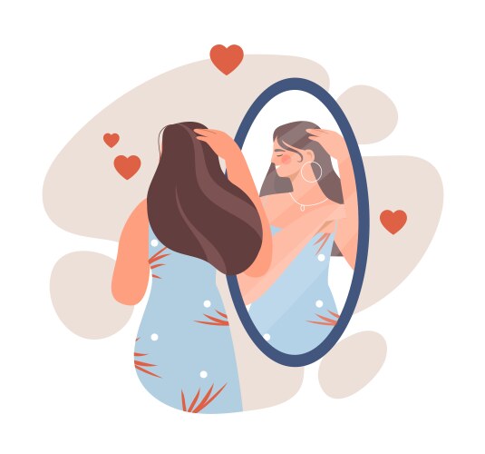Emotional wellbeing concept Royalty Free Vector Image