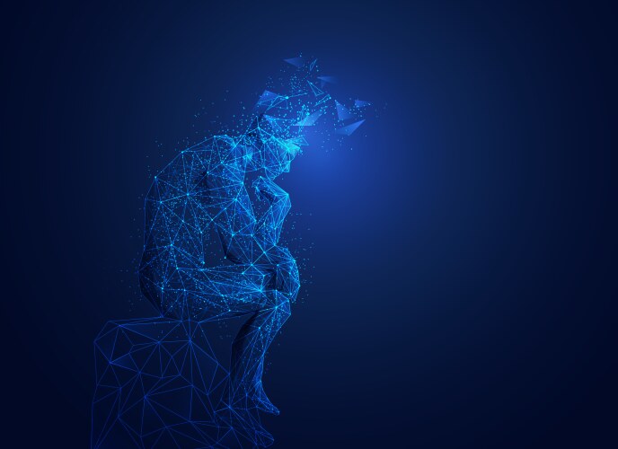 The Thinker Statue Vector Premium Vector | The Thinker