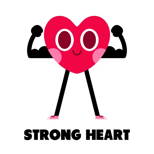 Strong muscular person showing biceps cartoon Vector Image