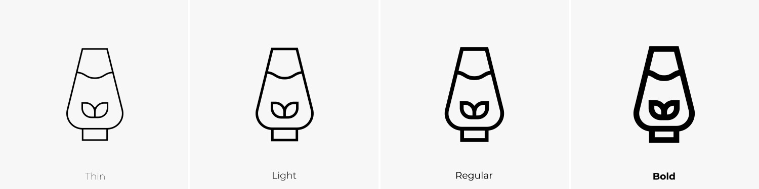 Control panel icon thin light regular and bold Vector Image