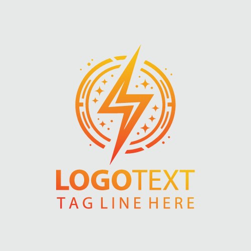 Electric bolt logo Royalty Free Vector Image - VectorStock