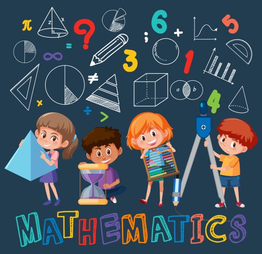 Doodle math formula with mathematics font Vector Image