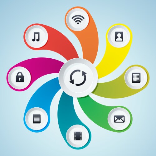 Multimedia design elements Royalty Free Vector Image