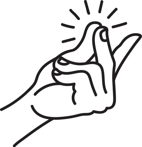 Hand with middle finger and fingerprint up symbol Vector Image