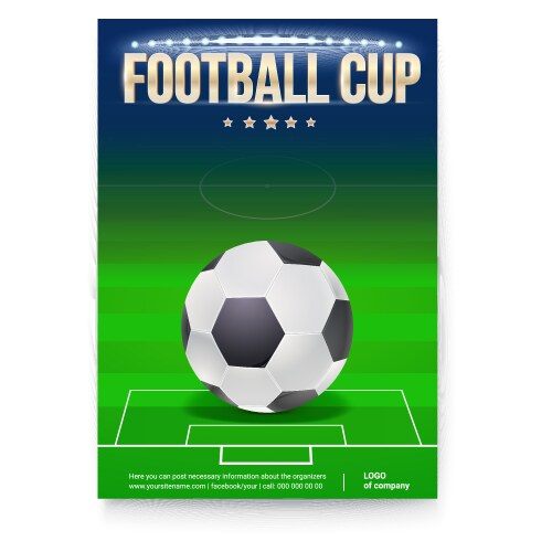 Soccer football academy sport poster Royalty Free Vector