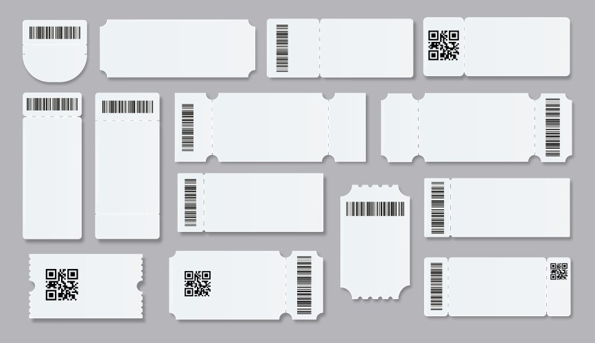 Ticket empty template concert movie theater Vector Image