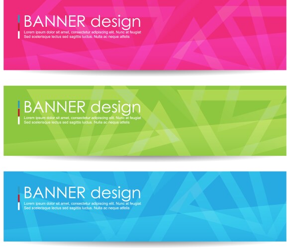 Banners triangle geometric abstract set Royalty Free Vector