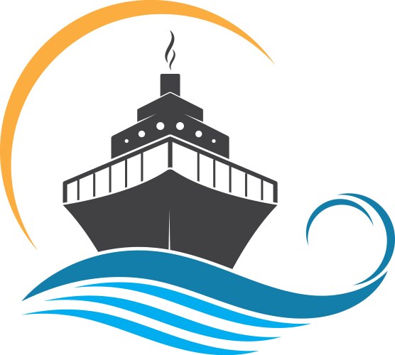 Sea ship logo Royalty Free Vector Image - VectorStock