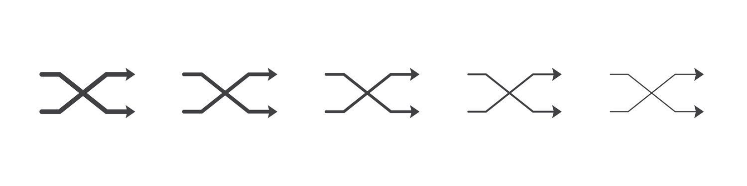 Shuffle Icon - App UI Logo – Royalty-Free Vector | VectorStock
