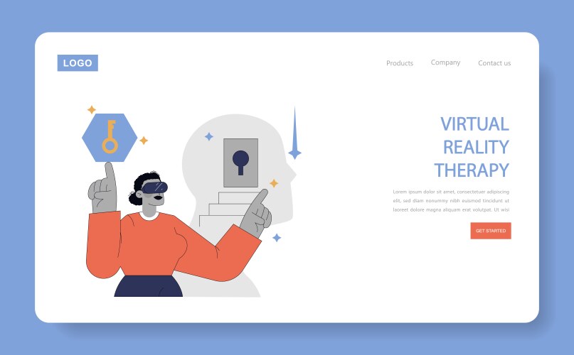 Ai in psychology flat Royalty Free Vector Image