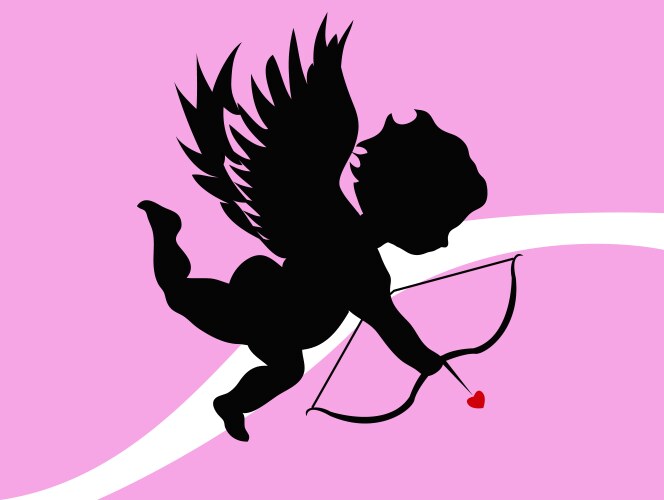 Valentines day cupid background Royalty Free Vector Image