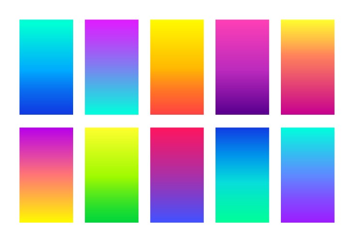 Set gradient background for mobile app design Vector Image
