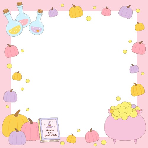 Pink philter potion class frame 1 Royalty Free Vector Image