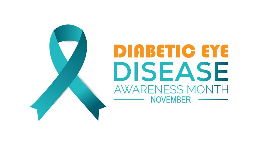 Diabetic eye disease awareness month Royalty Free Vector
