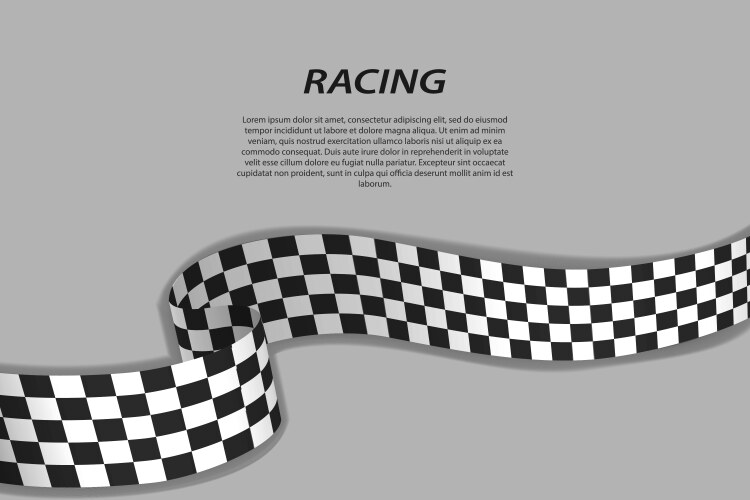 Checkered wave flag for racing background Vector Image