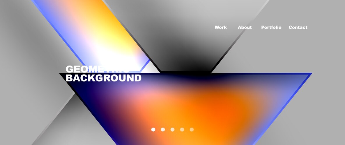 Geometric background with an amber triangle Vector Image
