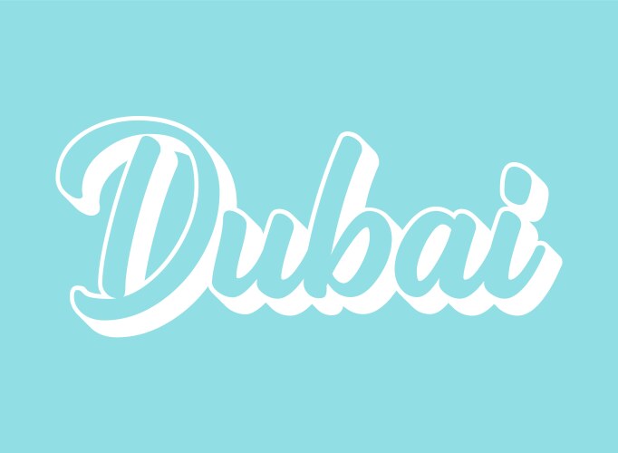 Dubai Word Calligraphy Vector Images (94)