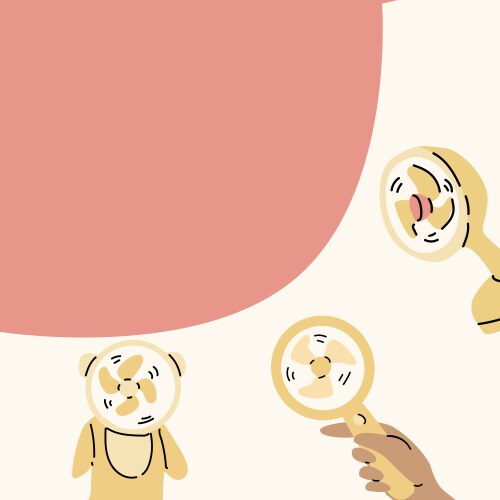 Portable electric fan background - banner Vector Image