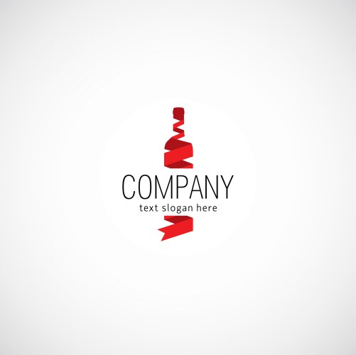 Elegant wine glass logo template Royalty Free Vector Image