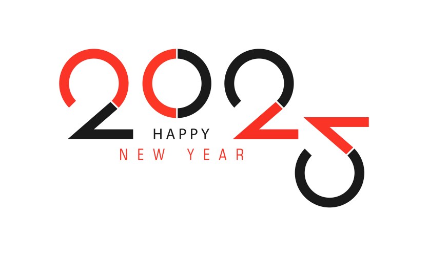 2025 number design template15 Royalty Free Vector Image