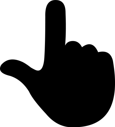 Hand finger pointing up Royalty Free Vector Image