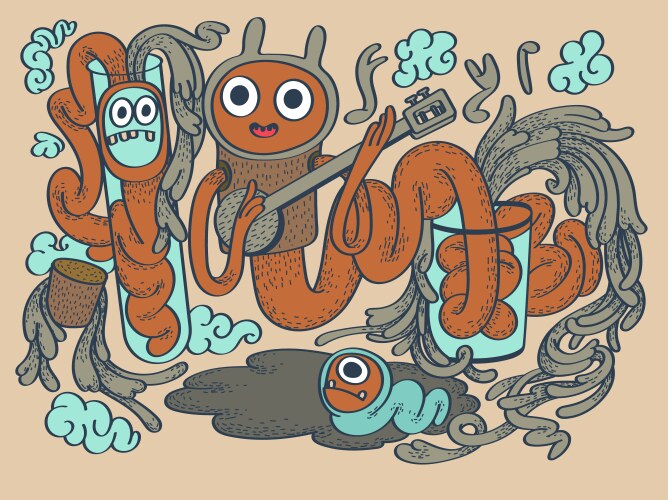 Hand drawn doodle style Royalty Free Vector Image