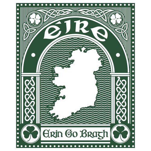 Irish celtic design in vintage retro style Vector Image