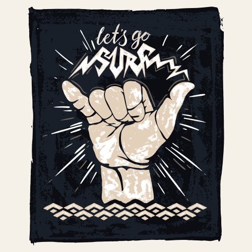 Surf big wave Royalty Free Vector Image - VectorStock