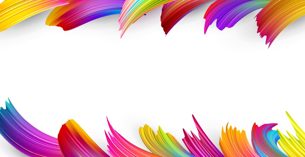 Background with white paint brush strokes Vector Image