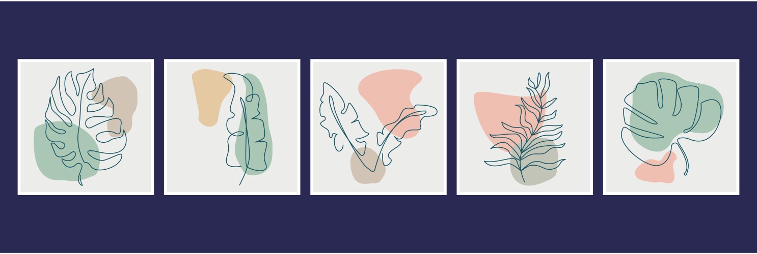 Modern abstract elements set minimal design vect Vector Image