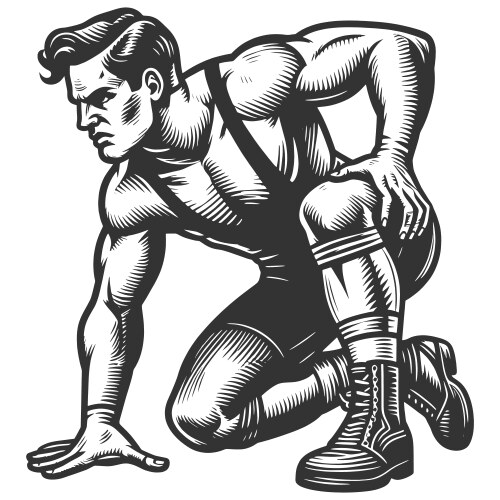 Wrestling Stance Drawing Sumo Wrestler Sumo Wrestler In Traditional