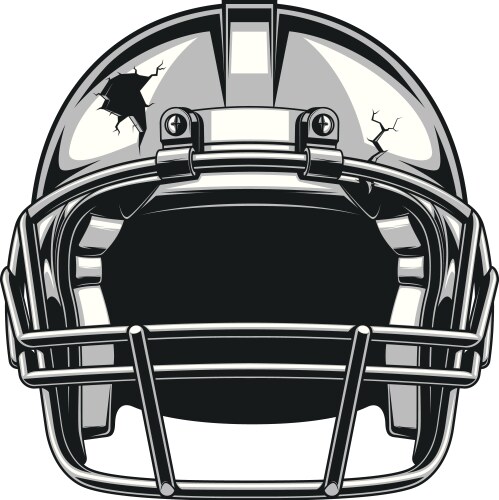 Football Helmet Front Vector
