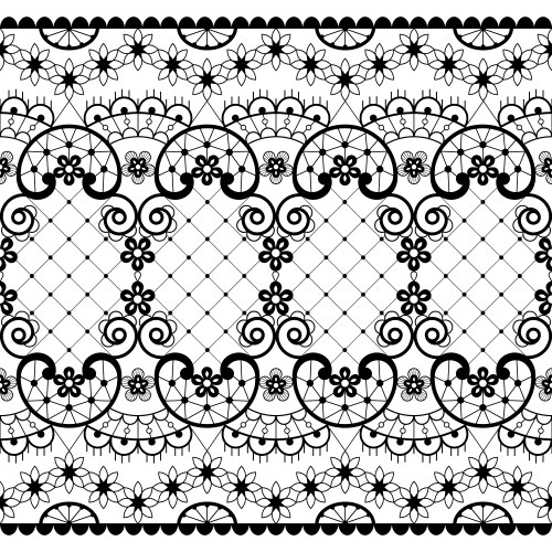 Alencon french seamless lace pattern Royalty Free Vector