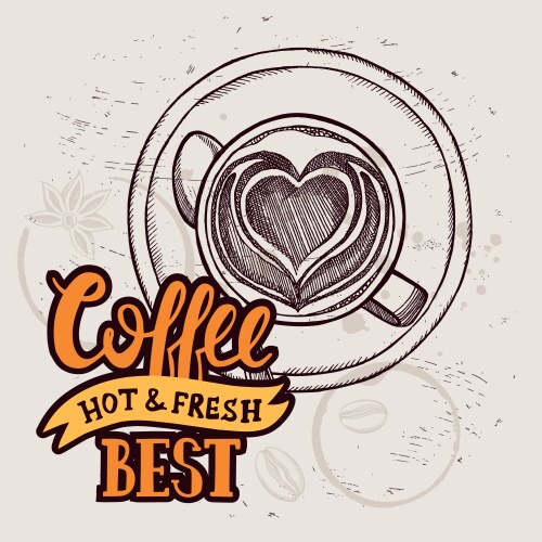 Coffee poster for restaurant and cafe Royalty Free Vector