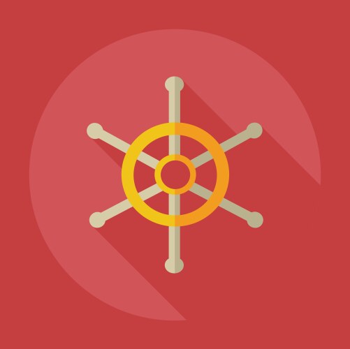 Flat modern design with shadow icons wheel Vector Image
