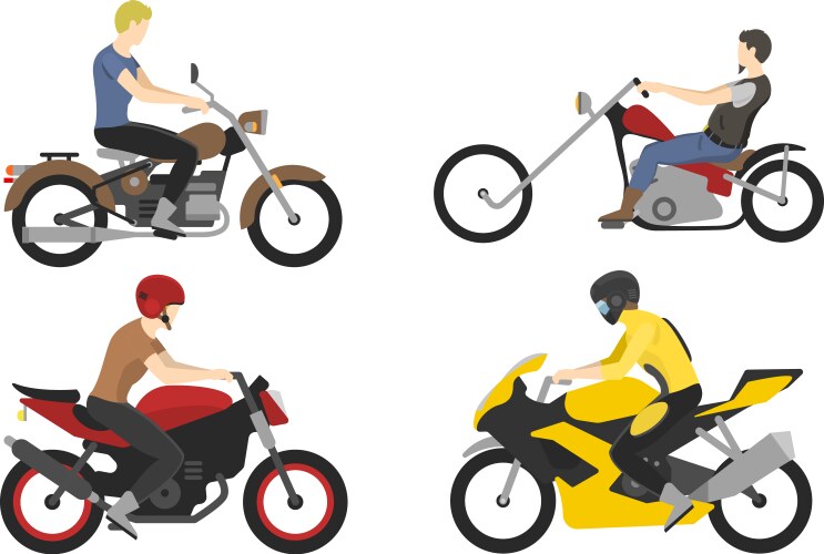 Motorcyclist from gang Royalty Free Vector Image