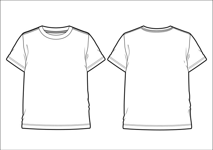 T-Shirt Template Front and Back Vector Images (over 17,000)