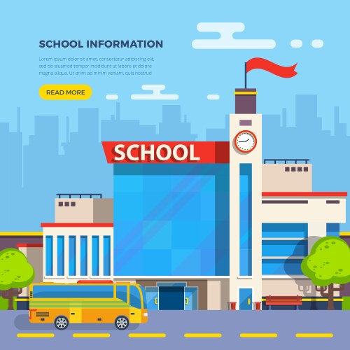 School building Royalty Free Vector Image - VectorStock