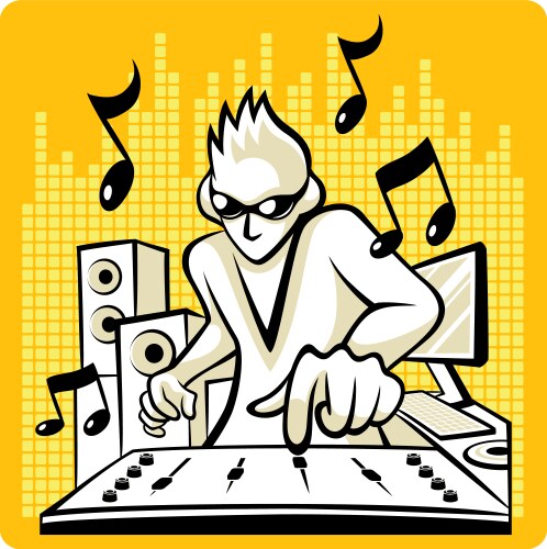 Dj cartoon Vector Images & Graphics for Commercial Use | VectorStock