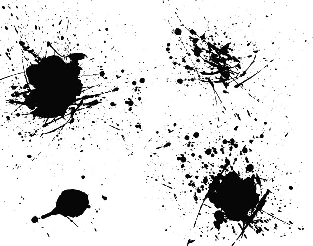 Paint splats blotch isolated on white background Vector Image