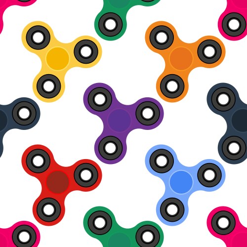 Seamless texture fashionable spinners Royalty Free Vector